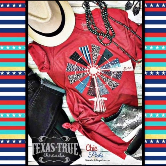 Texas True Threads | Tops | Texas True Threads Free Windmill Graphic ...